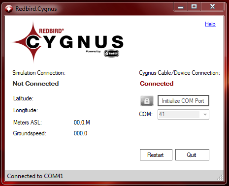 My Cygnus software won't connect to the simulation